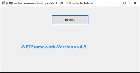 C Hiển Thị Phiên Bản Net Framework Từ File Dll Hoặc Exe
