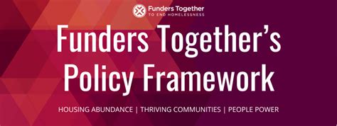 Policy Framework Funders Together To End Homelessness
