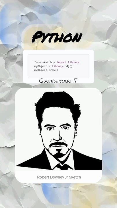 Create Rdj Ironmans Face In Python With Sketchpypython Sketchpy