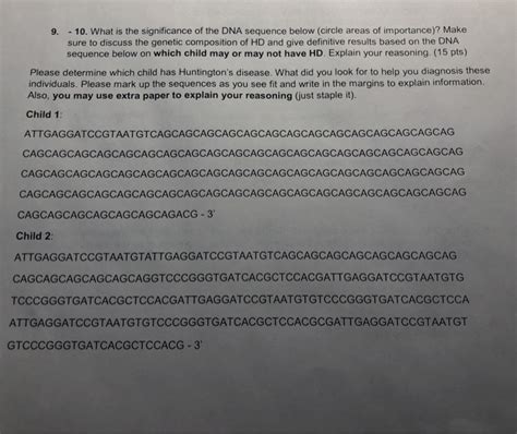 Solved What Is The Significance Of The DNA Sequence Chegg Com