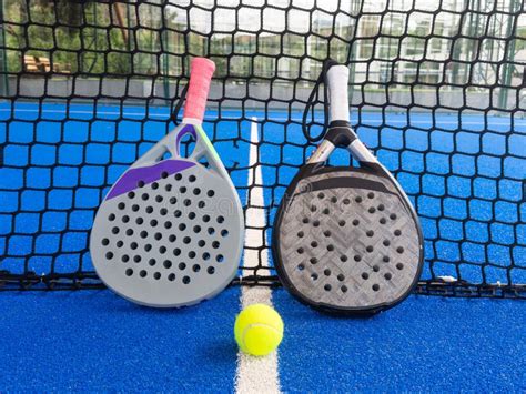 Padel Tennis Racket Sport Court And Balls Stock Image Image Of Match Challenge 341382517