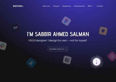 Uiuxdesign Portfolio Landingpagedesign Ai Creativetools Sabbir Ahmed Salman