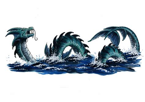 Sea Serpent Drawing Reference