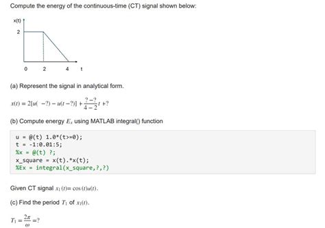 solved compute the energy of the continuous time ct