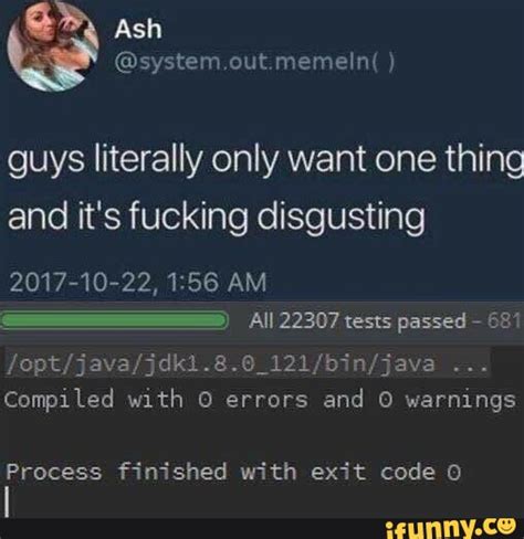 Ash System Out Memelni Guys Literally Only Want One Thing And Its