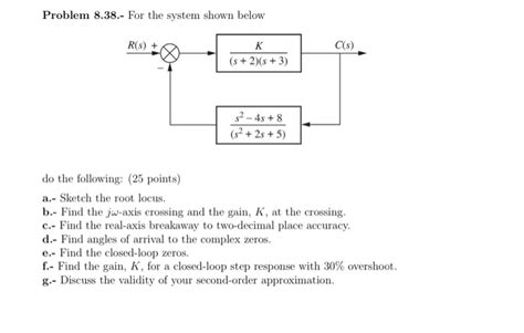 solved problem 8 38 for the system shown below r s r s