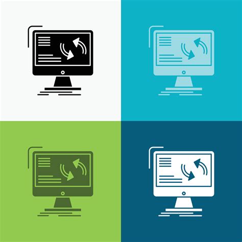 synchronization sync information data computer icon over various