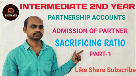 SACRIFICING RATIO PARTNERSHIP ACCOUNTS INTER ND YEAE YouTube