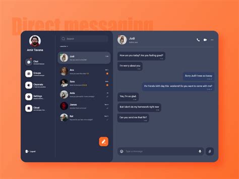 Desktop Messaging UI Design By Amir Tavana On Dribbble