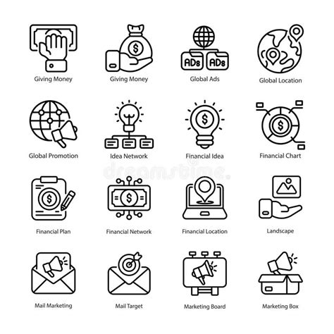 Digital Marketing Vector Outline Icon Design Illustration Digital