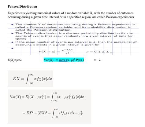 Solved Poisson Distribution Experiments Yielding Numerical Chegg Com