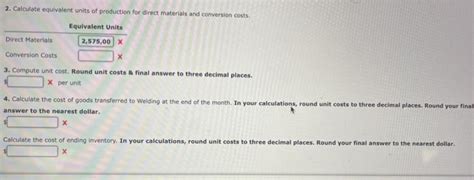 Solved FIFO Method Physical Flow Equivalent Units Unit Chegg