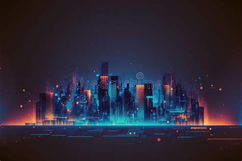 Futuristic Smart City With Internet Communication And Computer Network