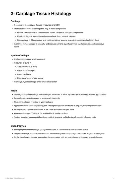 Solution Cartilage Tissue Histology Studypool