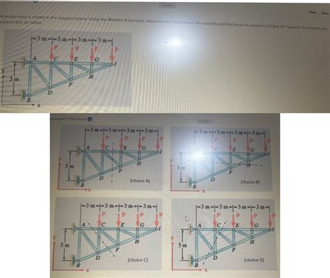 Solved A Simple Truss Is Shown In The Diagram Below Usin