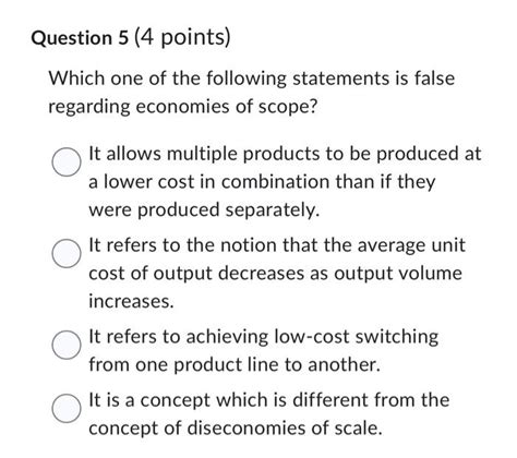 Question 5 4 Points Which One Of The Following