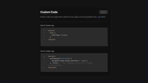 How To Block Scrolling During The Websites Preloader In Framer