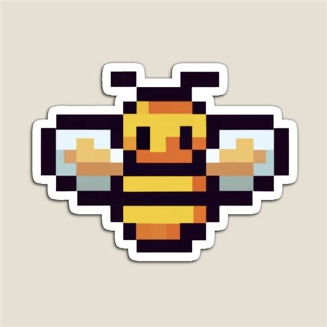 Cute Bee Pixel Art Magnet