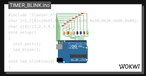 TIMER BLINK Ino Wokwi ESP STM Arduino Simulator