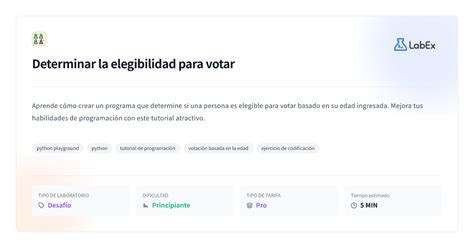 Determinar La Elegibilidad Para Votar Labex