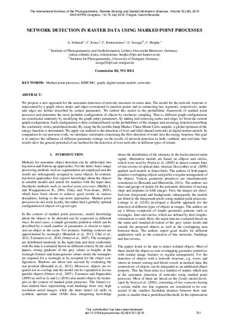 Pdf Network Detection In Raster Data Using Marked Point Processes