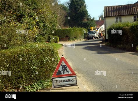 Tree Cutting Warning Sign In Hi Res Stock Photography And Images Alamy