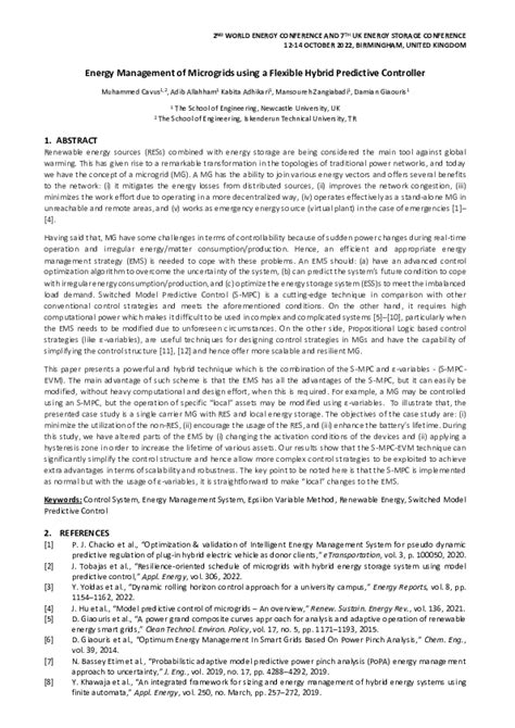Pdf Energy Management Of Microgrids Using A Flexible Hybrid