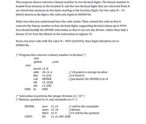 The Program Shown Converts A Binary Number To Two Chegg Com