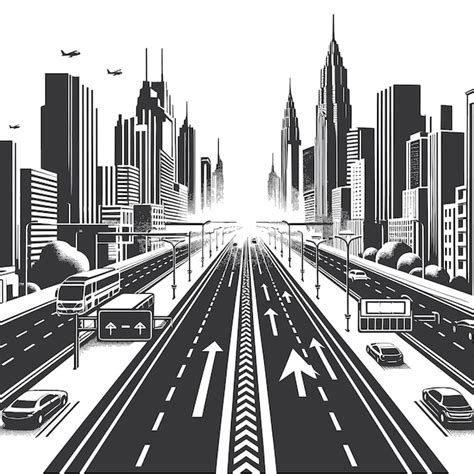 Premium Vector City Road Vector Illustrations On White Background