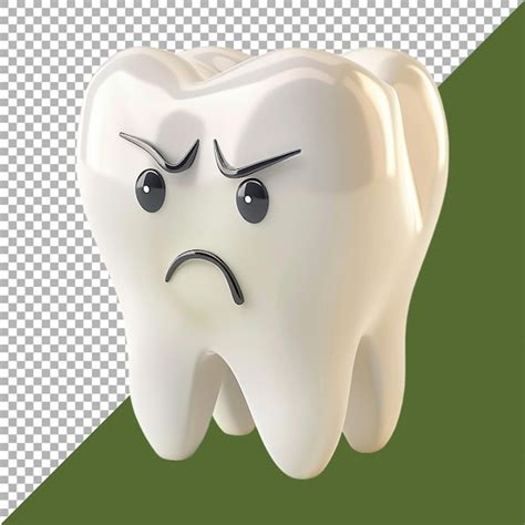 투명한 배경 위에 날아다니는 인간의 치아의 3d 렌더링 프리미엄 Psd 파일