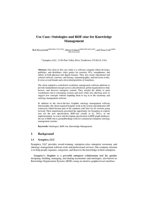 4 Use Case Ontologies And Rdf Fo Pdf Resource Description Framework