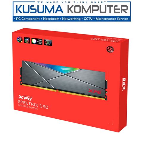 jual adata xpg spectrix d50 16gb 8x2 ddr4 rgb 3600mhz shopee indonesia