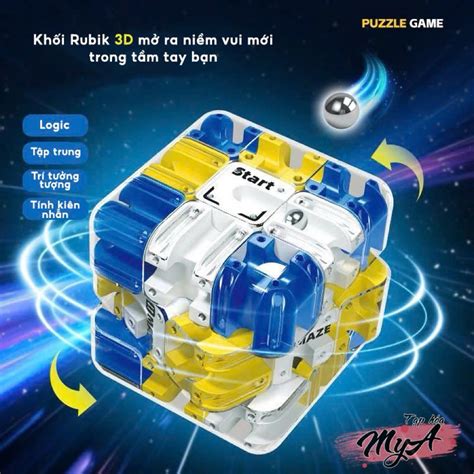 Khối Rubik Xoay 3d Maze Rubik 3x3 Mê Cung Trí Tuệ Đồ Chơi Phát Triển