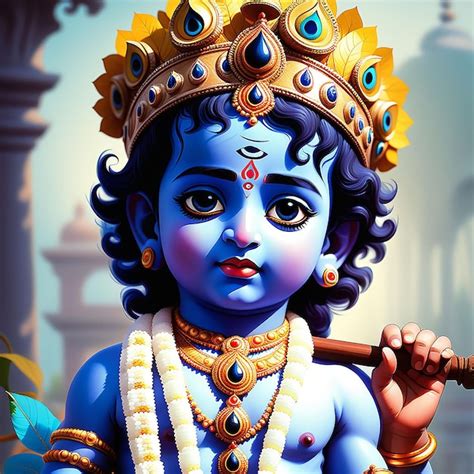 Premium Photo Lord Shri Krishna Realistic Image Background
