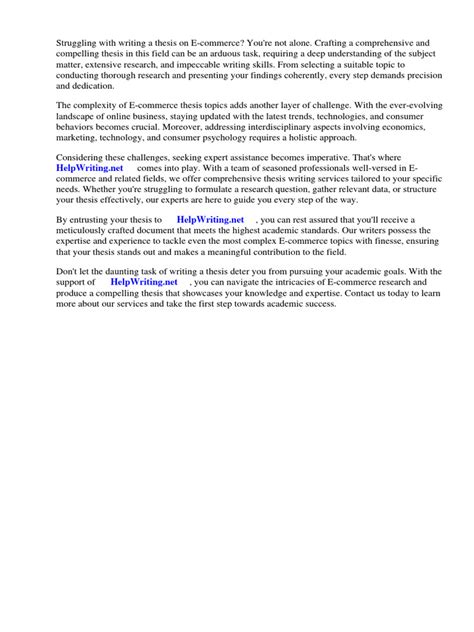 E Commerce Thesis Topics Download Free Pdf E Commerce Online Shopping