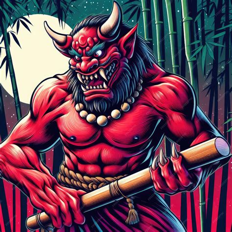 Premium Photo Oni Japanese Mythology Demon Background