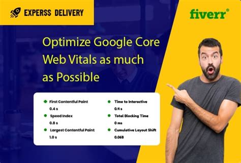 optimize wordpress website core web vitals as much as possible by