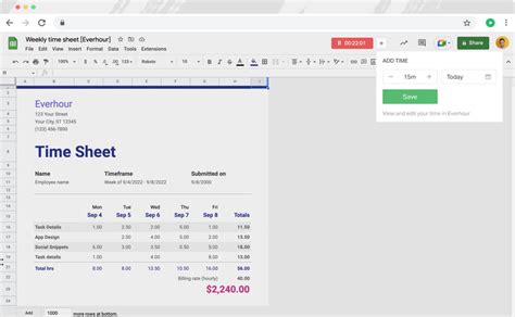 Google Sheets Time Tracking By Everhour Try For FREE