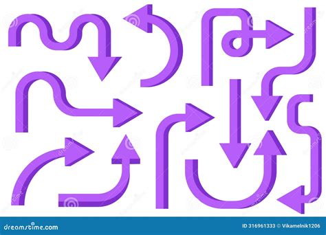 Various Colorful Playful Arrow Set Stock Illustration Illustration Of Presentation Doodle