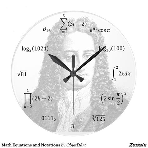 Math Equations And Notations Large Clock Decor Decor Ts Diy Decor Teacher Personalized