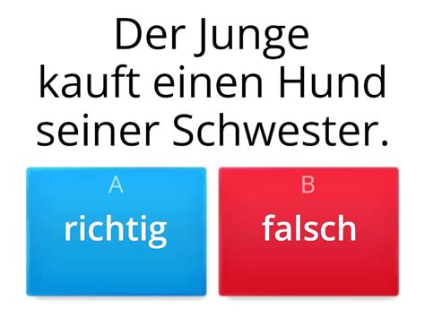 Verben Mit Dativ Und Akkusativ Beste Freunde A22 Kapitel 33 Quiz