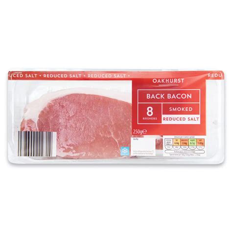 Smoked Reduced Salt Back Bacon 8 Pack Aldi Uk