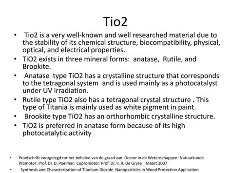 Tio2 Nanomaterial Ppt