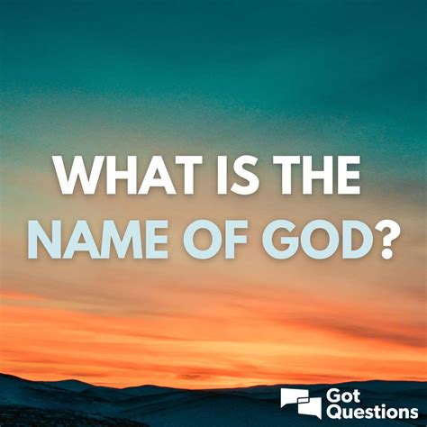 What Is The Name Of God