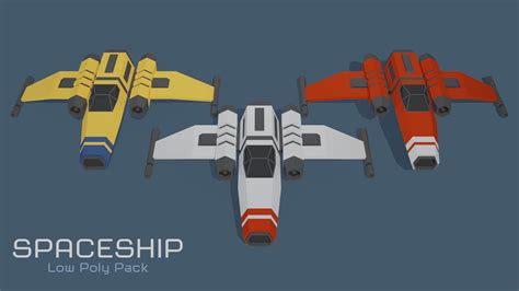 Spaceship Lowpoly Pack 3d Model By Tarasov3d