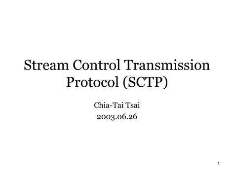 Ppt Stream Control Transmission Protocol Sctp Powerpoint Presentation Id5783144