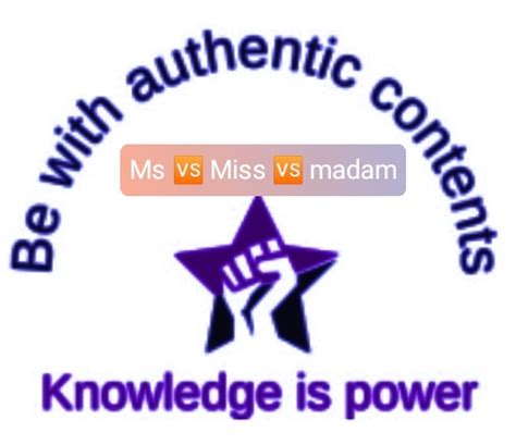 Difference Between Ms Miss And Madam