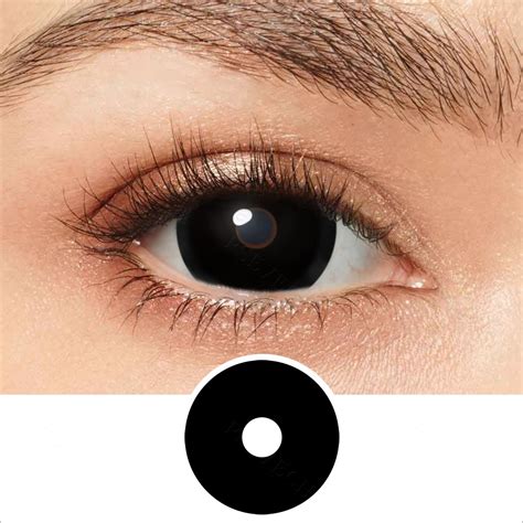 All Black Mini Sclera Contacts 17mm Pseyeche