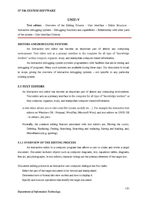 Ssu5 Text Editors Overview Of The Editing Process User