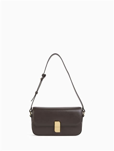Alice Leather Shoulder Bag With Gold Clasp Nat And Nin Nat And Nin